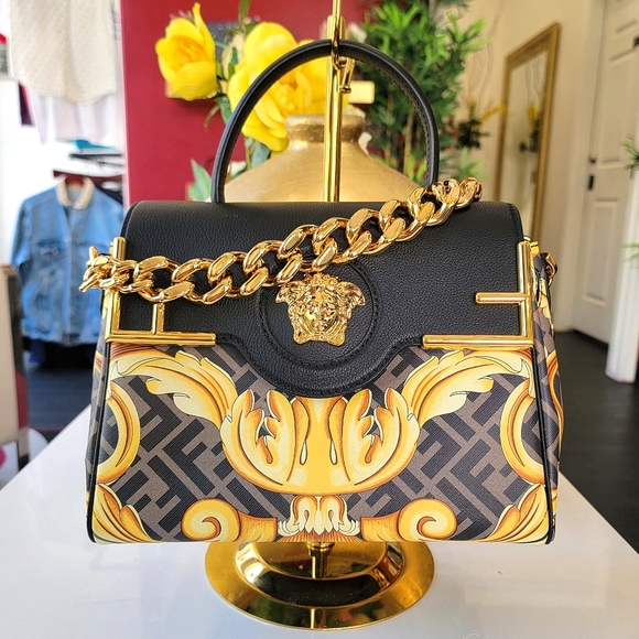 Fendace | Bags | Versace X Fendi Grained Calfskin Fendace La Medusa ...